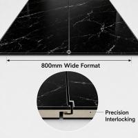 China 9mm Marble Look PVC Wall Panel 800mm Wide High Gloss for Hotel Lobby Feature Wall for sale
