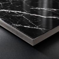 China 9mm Marble Look PVC Wall Panel 800mm Wide High Gloss for Hotel Lobby Feature Wall for sale