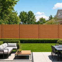 China Rigid Core WPC Fence Board 180x24mm Second Generation Privacy Fence Wall Panel for sale