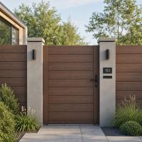 China Rigid Core WPC Fence Board 180x24mm Second Generation Privacy Fence Wall Panel for sale