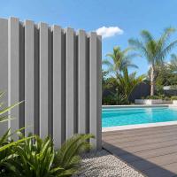 China 219x26mm WPC Fluted Wall Panel Outdoor Waterproof UV-Resistant Cladding for sale