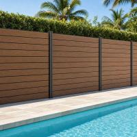 China WPC Pool Fence Panel 180x24mm Waterproof Anti Termite Privacy Fence Wall Cladding for sale