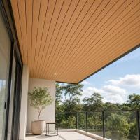 China WPC Exterior Soffit Panel 155x20mm Outdoor Ceiling Cladding Waterproof Anti Termite for sale