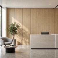 China Light Oak SPC Wall Panels Office Fit Out Waterproof Interior Feature Wall Cladding for sale