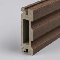 China WPC Fluted Wall Panel Dark Oak for Home Theater and Media Room Feature Wall for sale