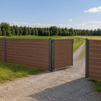 China WPC Farm and Ranch Fence Panel 180x24mm Weatherproof Boundary Fencing Cladding for sale