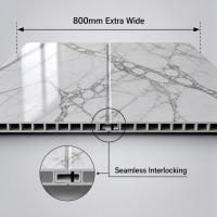 China 9mm Mirrored Ultra Gloss PVC Wall Panel 800mm Hotel Lobby Accent Cladding for sale