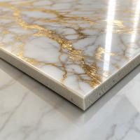 China 9mm Mirror Finish PVC Wall Panel 600mm Glossy Living Room TV Feature Board for sale
