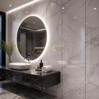 China 8mm Mirror Gloss PVC Wall Panel 400mm Reflective Bathroom Vanity Board for sale