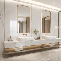 China 8mm Mirror Gloss PVC Wall Panel 400mm Reflective Bathroom Vanity Board for sale