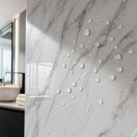 China 8mm Mirror Gloss PVC Wall Panel 400mm Reflective Bathroom Vanity Board for sale