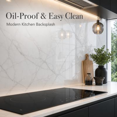 China Carrara Marble Finish PVC Wall Panel - Waterproof Bathroom & Shower Cladding for sale