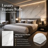China Carrara Marble Finish PVC Wall Panel - Waterproof Bathroom & Shower Cladding for sale