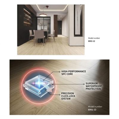 China 4mm Herringbone SPC Flooring Click Lock Waterproof Rigid Core 600x120mm 16 Colors for sale