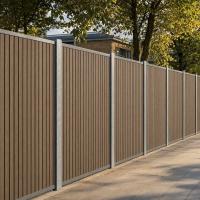 China WPC Construction Site Hoarding Panel 219x26mm Reusable Fence Wall Board for sale
