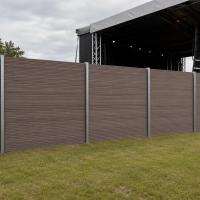 China WPC Construction Site Hoarding Panel 219x26mm Reusable Fence Wall Board for sale