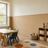 China WPC Interior Wall Panel for Kindergarten and Play School Protective Wall Cladding for sale