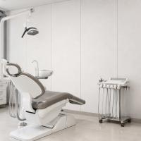 China Soft White Linen SPC Wall Panels for Clinic and Medical Room Wall Cladding for sale