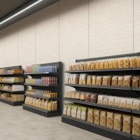 China Warm White Brick Effect SPC Wall Panels for Convenience Store and Retail Interior for sale