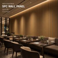 China SPC Wall Panel Fluted Ribbed Accent Wall Slat Soundproof for Hotel Lobby Interiors for sale