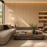 China SPC Wall Panel Wood Grain Accent Wall Cladding Waterproof for Residential Interiors for sale