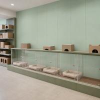 China 600mm Wide Soft Mint Green PVC Wall Panel for Pet Store and Veterinary Clinic Wall Cladding for sale