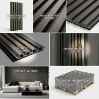 China Sound Absorbing WPC Acoustic Wall Panel 219x26mm Fluted Slat Noise Reduction Board for sale