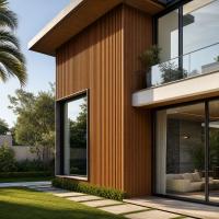 China Anti Termite WPC Fluted Board 219x26mm Exterior Facade Cladding W aterproof for sale