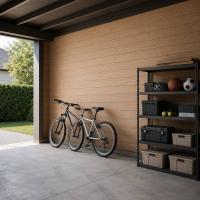 China WPC Garage Wall Panel 155x20mm Waterproof Impact Resistant Interior Cladding Board for sale
