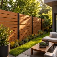 China Termite Resistant WPC Fence Board 180x24mm Ground Contact Privacy Screen for sale