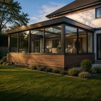China WPC Sunroom and Conservatory Wall Panel 219x26mm Outdoor Facade Cladding Board for sale