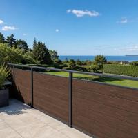 China WPC Railing and Balustrade Infill Board 180x24mm Waterproof Terrace Fence Panel for sale
