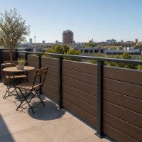 China WPC Railing and Balustrade Infill Board 180x24mm Waterproof Terrace Fence Panel for sale