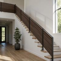 China WPC Railing and Balustrade Infill Board 180x24mm Waterproof Terrace Fence Panel for sale
