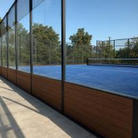 China WPC Padel Court Wall Panel 219x26mm Outdoor Sports Court Surround Cladding Board for sale