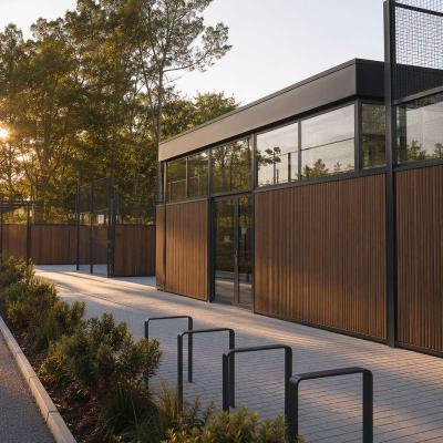 China WPC Padel Court Wall Panel 219x26mm Outdoor Sports Court Surround Cladding Board for sale