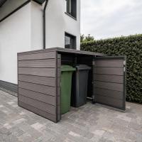 China WPC Bin Store and Utility Enclosure Panel 180x24mm Outdoor Screening Board for sale