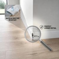 China Waterproof SPC Flooring End Cap Trim 2400mm PVC Skirting Profile for Wall Panel Edge for sale