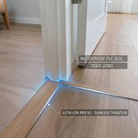 China Waterproof SPC Flooring End Cap Trim 2400mm PVC Skirting Profile for Wall Panel Edge for sale