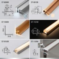 China Anodized Aluminum Alloy SPC Flooring Trim 2400mm Skirting Profile for Wall Panel Edge for sale