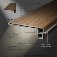 China SPC Rigid Core Skirting Profile 2400mm Waterproof Flooring Edge Trim for Wall Panel Base for sale