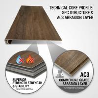 China SPC Rigid Core Skirting Profile 2400mm Waterproof Flooring Edge Trim for Wall Panel Base for sale
