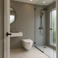 China Insect Proof WPC Bathroom Wall Panel 155x20mm Moisture Proof Interior Board for sale