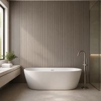China Insect Proof WPC Bathroom Wall Panel 155x20mm Moisture Proof Interior Board for sale