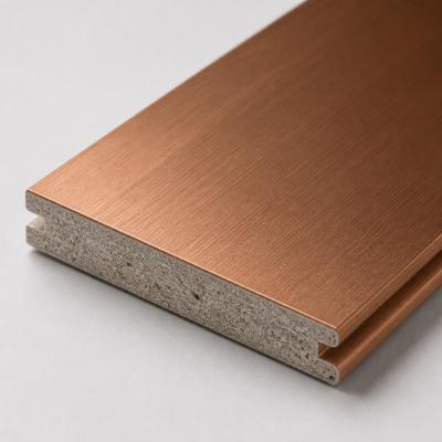 China Copper Brushed Metal SPC Wall Panels Waterproof Interior Wall Cladding for sale