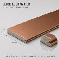China Copper Brushed Metal SPC Wall Panels Waterproof Interior Wall Cladding for sale