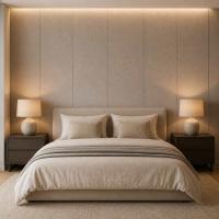 China Leather Grain Soft Touch SPC Wall Panels Waterproof Interior Cladding for sale