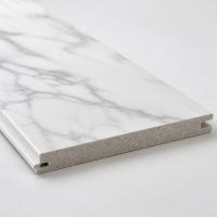 China Carrara White Marble SPC Wall Panels Grey Vein Waterproof Interior Cladding for sale
