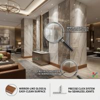 China 400mm High Gloss UV Coated PVC Wall Panel Waterproof Interior Multiple Surface Finishes Available for sale