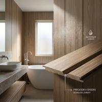 China 500mm V-Groove PVC Wall Panel Bathroom Kitchen Cladding Multiple Surface Finishes Available for sale